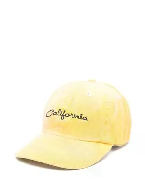 ERL Embroidered Slogan Cap - Yellow