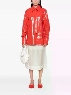 JIL SANDER Tie-detail Shirt - Red