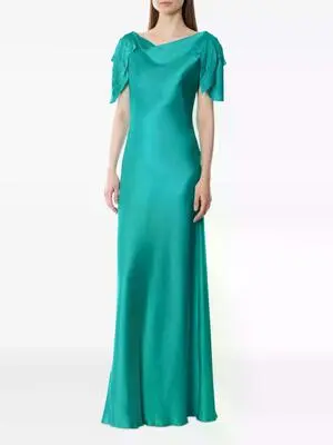 Alberta Ferretti Satin Maxi Dress