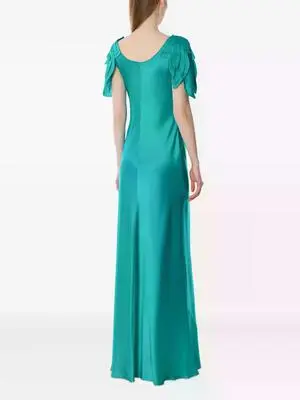 Alberta Ferretti Satin Maxi Dress