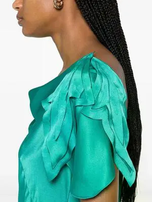 Alberta Ferretti Satin Maxi Dress