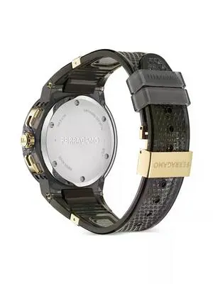 FERRAGAMO 44mm Chronograph Strap Watch - Black