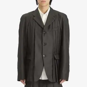Comme Des Garçons Pleated Single Breasted Blazer