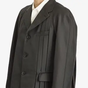 Comme Des Garçons Pleated Single Breasted Blazer