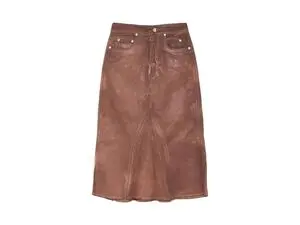 Rick Owens Gonna Denim Godet Skirt