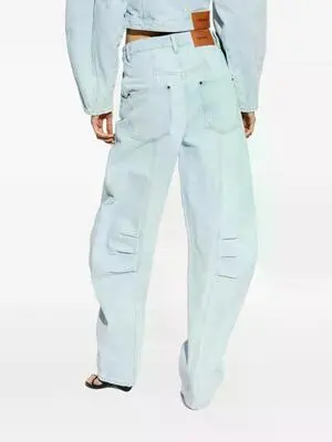 ROTATE BY BIRGER CHRISTENSEN Wide-leg Cargo Jeans - Blue