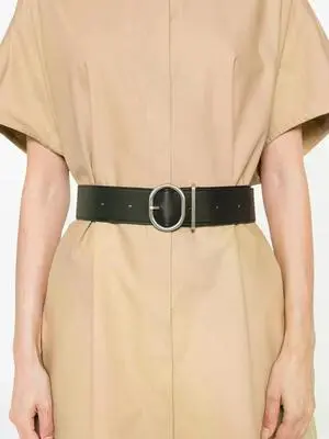 JIL SANDER Belted Midi Dress - Brown