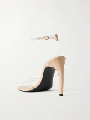 Victoria Beckham Leather-trimmed Pvc Sandals - Neutrals