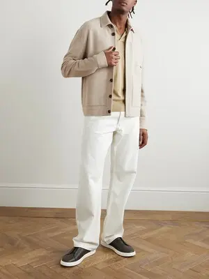 Zegna Wool, Cashmere, Linen And Silk-blend Chore Jacket - Neutrals