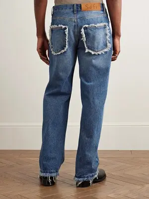Séfr Straight-leg Distressed Jeans - Blue
