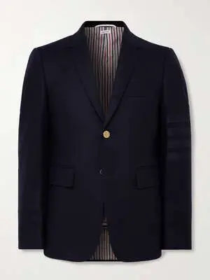 Thom Browne Thom Browne - Slim-Fit Striped Wool And Cashmere-Blend Flannel Suit Jacket - Men - Blue - 1 Navy