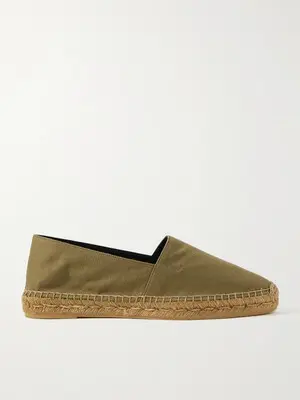 Saint Laurent Logo-embroidered Twill Espadrilles
