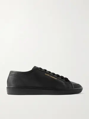 Saint Laurent Gym Low Logo-print Leather Sneakers - Black