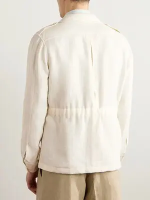Ralph Lauren Purple Label Linen, Cotton And Silk-blend Overshirt