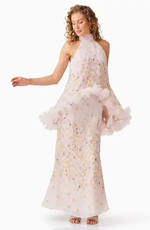 ELLIATT Tulsia Capelet Maxi Dress