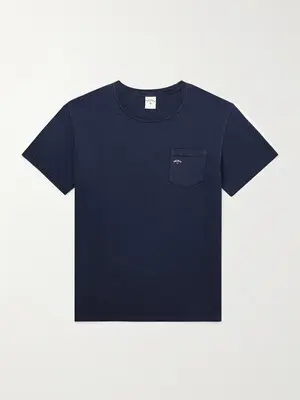 NOAH Core Logo-print Cotton-jersey T-shirt - Blue