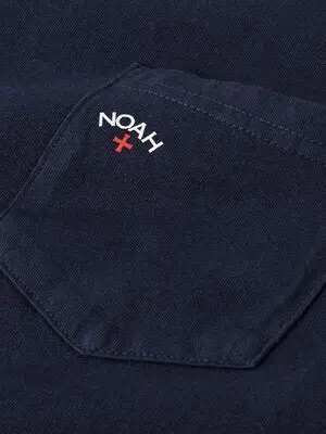 NOAH Core Logo-print Cotton-jersey T-shirt - Blue