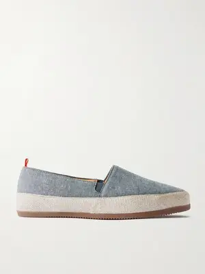 Mulo Linen Espadrilles - Blue