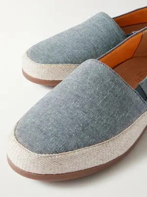 Mulo Linen Espadrilles - Blue