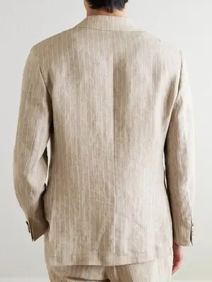 Mr P. Striped Linen Suit Jacket