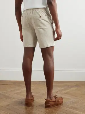 Mr P. Straight-leg Linen And Cotton-blend Shorts