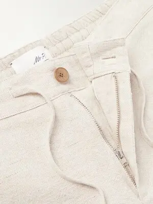 Mr P. Straight-leg Linen And Cotton-blend Shorts