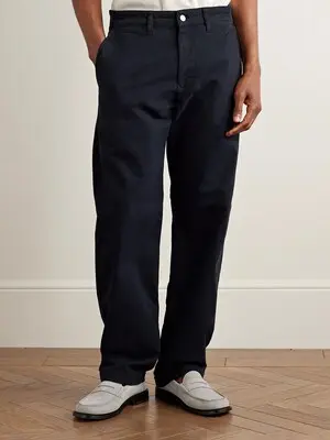 Nn07 Aden 1923 Straight-leg Organic Cotton-blend Twill Chinos - Blue
