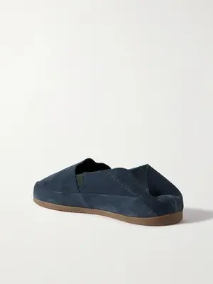 Mulo Collapsible-heel Suede Loafers