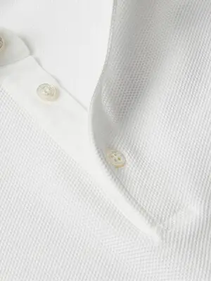 Loro Piana Cotton-piqué Polo Shirt - White