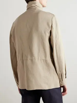 Loro Piana Linen And Silk-blend Field Jacket - Neutrals
