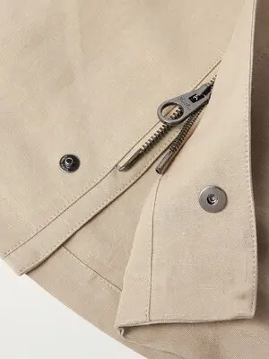Loro Piana Linen And Silk-blend Field Jacket - Neutrals