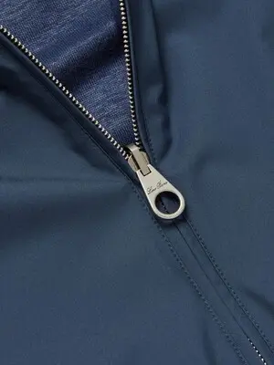 Loro Piana Reversible Storm System® Jersey And Twill Bomber Jacket - Blue