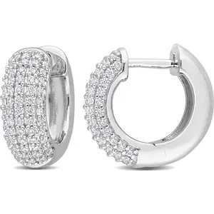 JULIANNA B. Moissanite Hoop Earrings - Sterling Silver