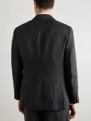 Brunello Cucinelli Double-breasted Linen Suit Jacket