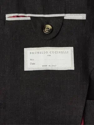 Brunello Cucinelli Double-breasted Linen Suit Jacket