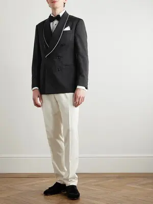 Brunello Cucinelli Double-breasted Shawl-lapel Silk-twill Tuxedo Jacket