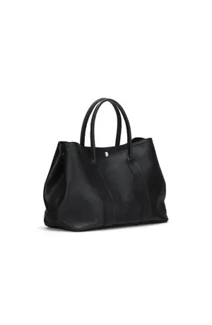 EZRA ARTHUR Audrey Soft Steer Leather Tote Bag - Black