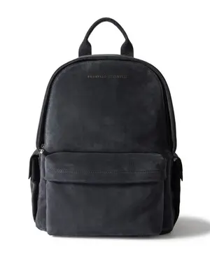 Brunello Cucinelli Suede Backpack - Blue