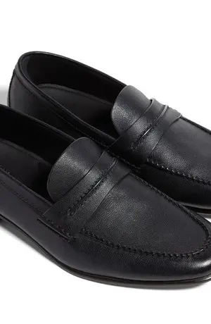Zegna Natural Grain Leather Loafer