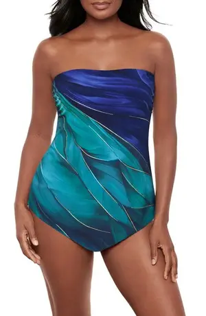 MIRACLESUIT® Maldiva Strapless Tankini Top - Blue Multi