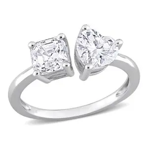 JULIANNA B. Moissanite 2-stone Ring - Sterling Silver