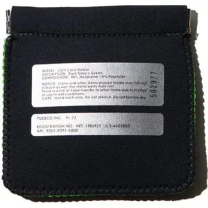 PUEBCO Coin Card Holder - Dark Gray/green