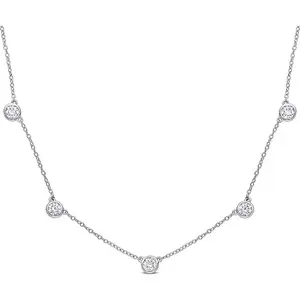 JULIANNA B. Created Moissanite Necklace - Sterling Silver