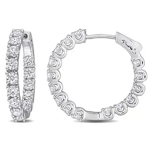 JULIANNA B. Moissanite Hoop Earrings - Sterling Silver