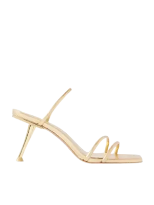 Women's Gold Metallic Leather Sandals