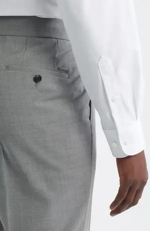 BOSS Flat Front Wool Suit Pants