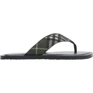 Burberry Check Pavilion Sandals - Thicket Green
