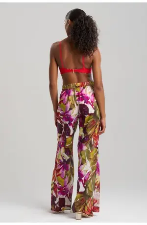 Natori Rainforest Printed Pants With Tassels