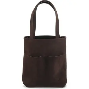 EZRA ARTHUR Brooklyn Nubuck Suede Leather Tote Bag