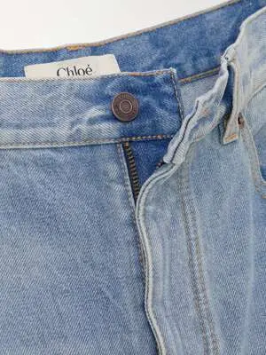 Chloé Frayed High-rise Wide-leg Jeans
